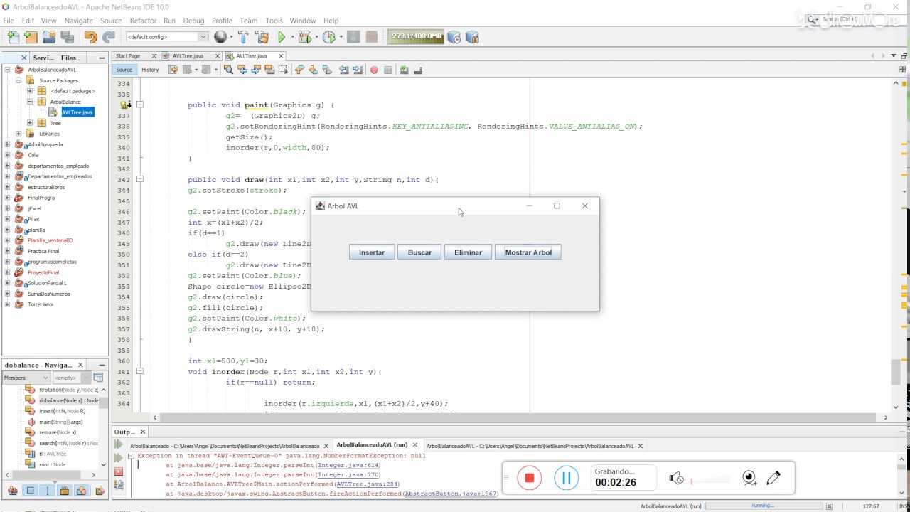ARBOL AVL GRAFICO JAVA - YouTube
