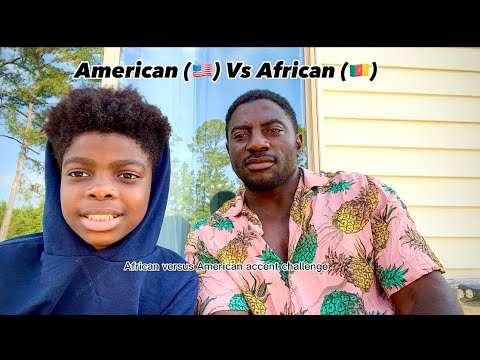 Part 1: African (🇨🇲) Vs American (🇺🇸) accent challenge Follow for more 😂👊🏾