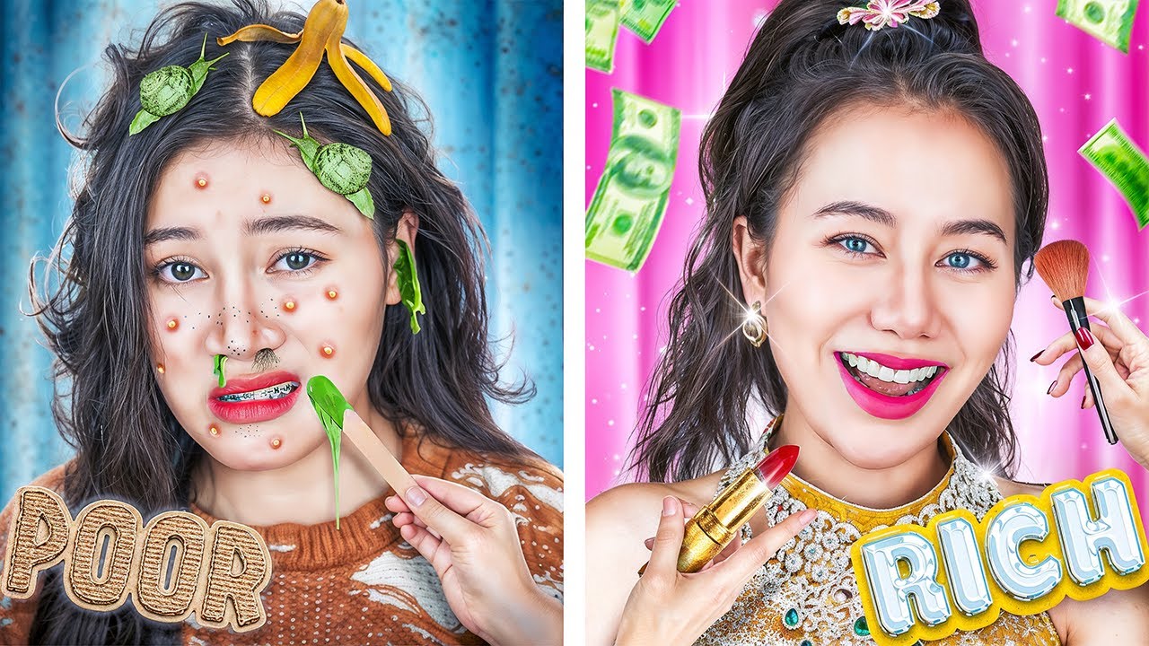 Fille Riche Vs Fille Pauvre Au Salon De Beauté - YouTube