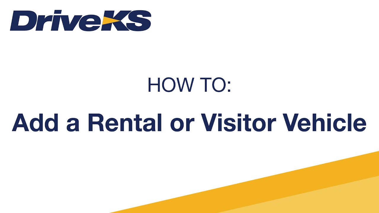 DriveKS: How to Add a Rental or Visitor Vehicle to Your Account - YouTube