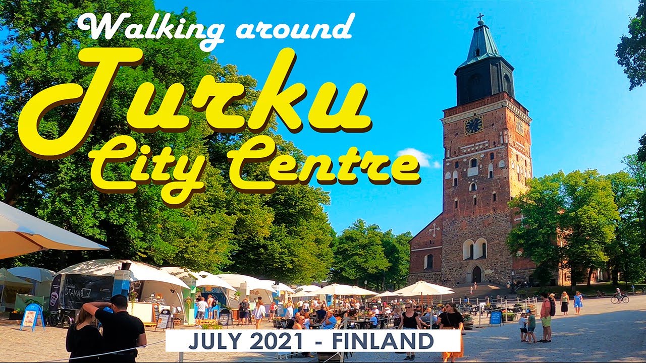 Walk in Turku City Centre, July 2021, Finland [4K] - YouTube