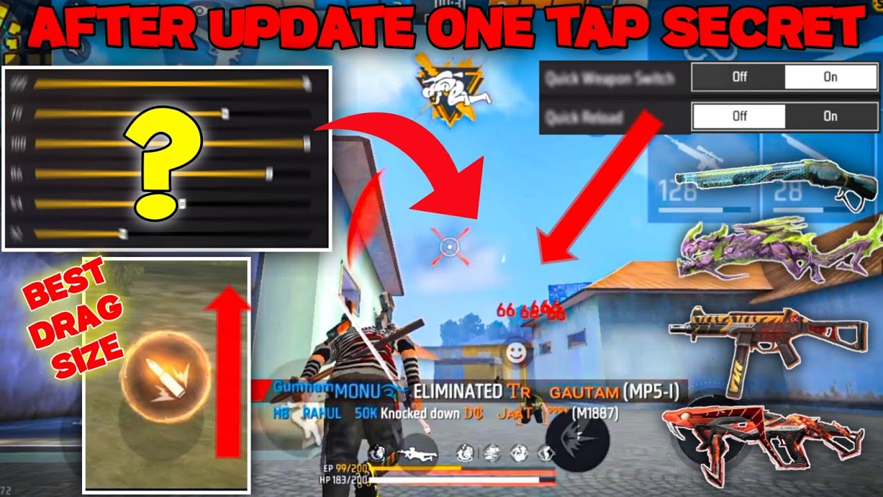 ONE TAP HEADSHOT SECRET SETTING | BEST SENSITIVITY SETTING IN FREE FIRE ...