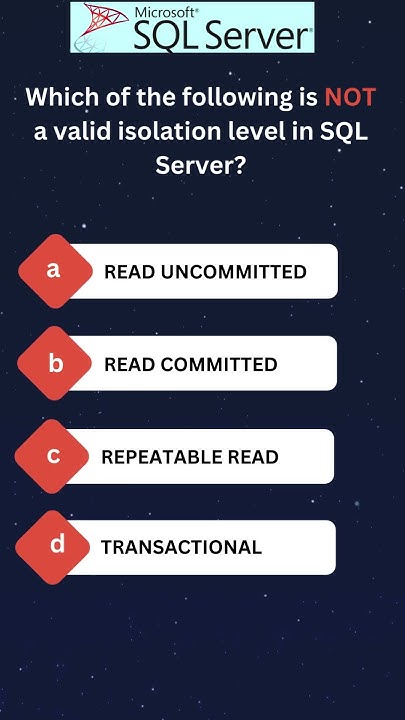 Sql Server Isolation Level Sqlfordataengineer Sqlquiz Learnsql Youtube