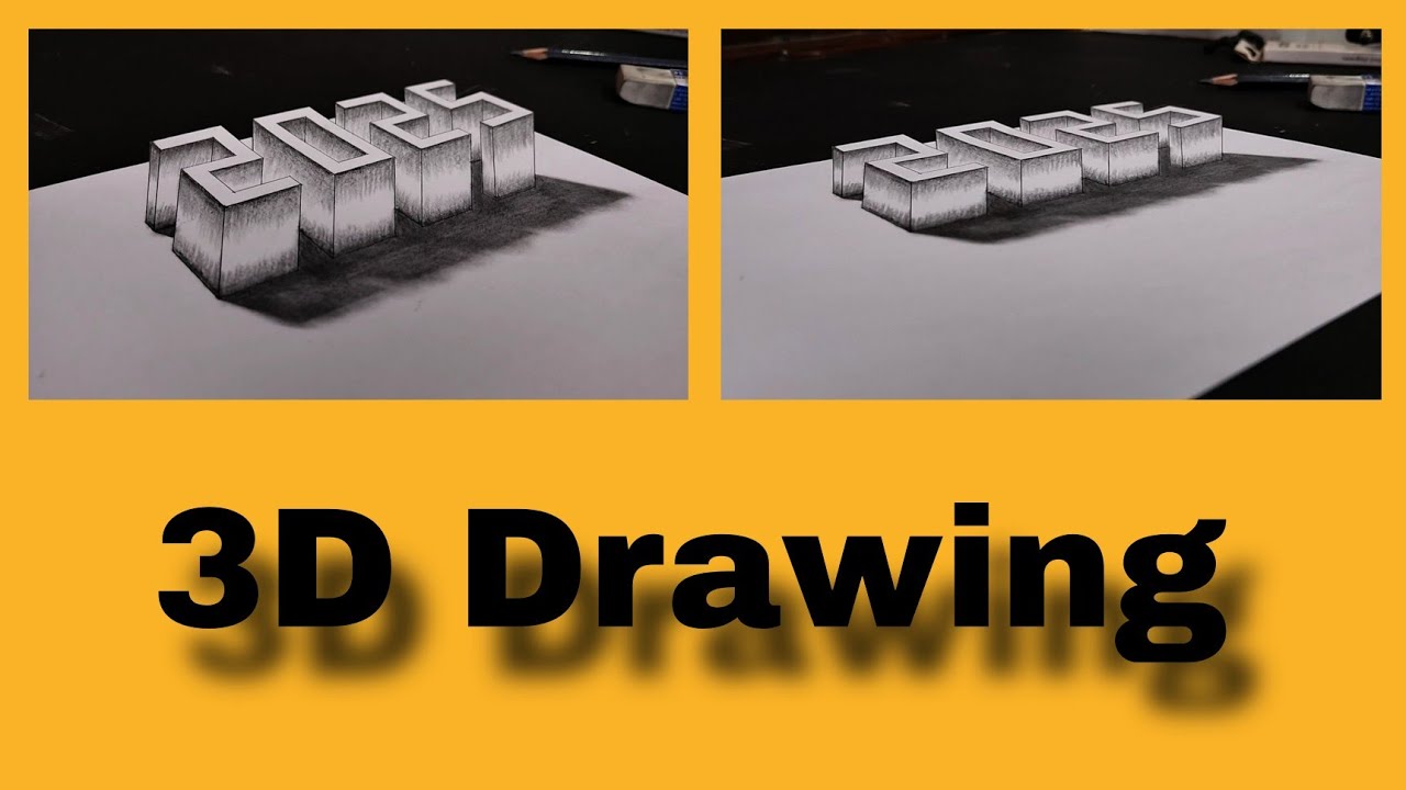 2025 3D Drawing on paper | how to draw 2025 in 3D | easy drawing for ...