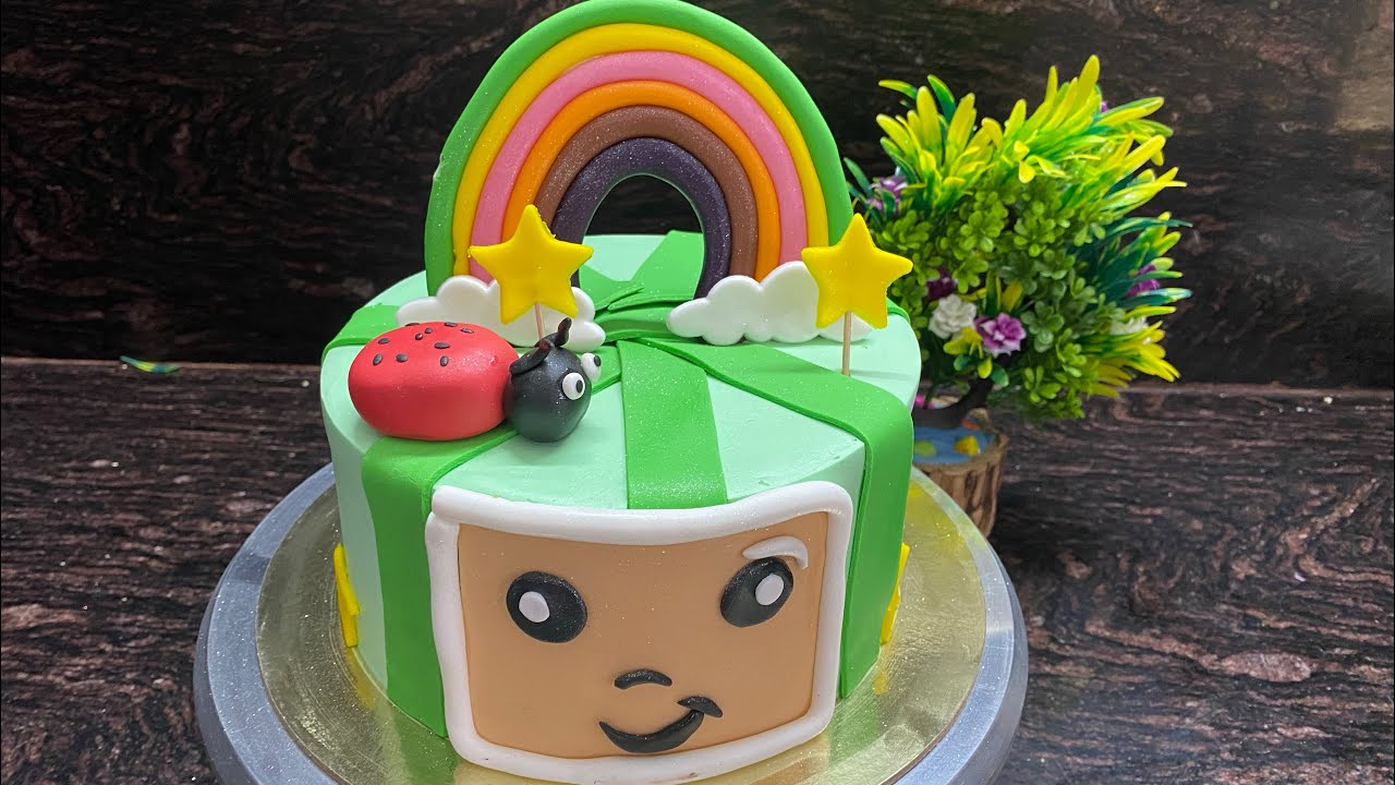 Cocomelon cake tutorial | cocomelon fondant cake design ideas ...