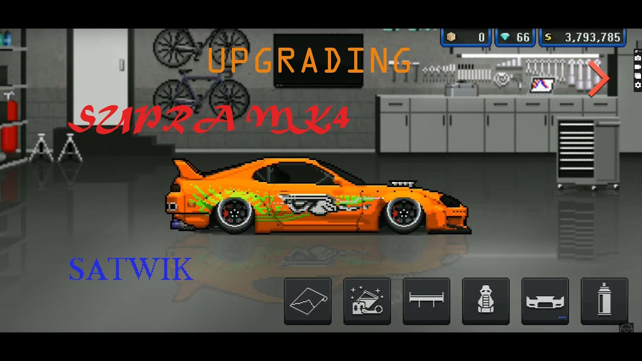 PIXEL CAR RACER VIDEOS UPGRADING SUPRA MK4. Finally Revealed - YouTube