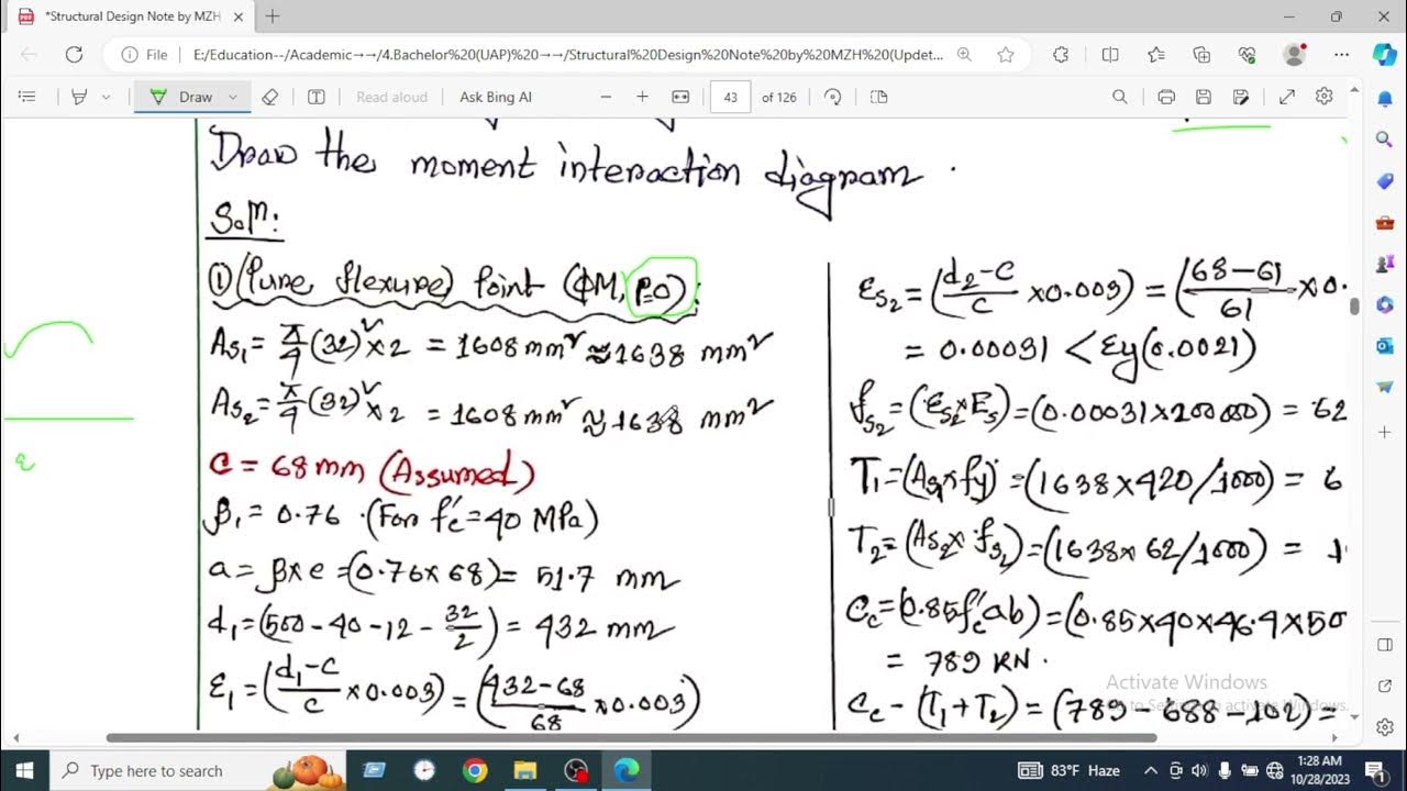 Column interaction diagram - YouTube