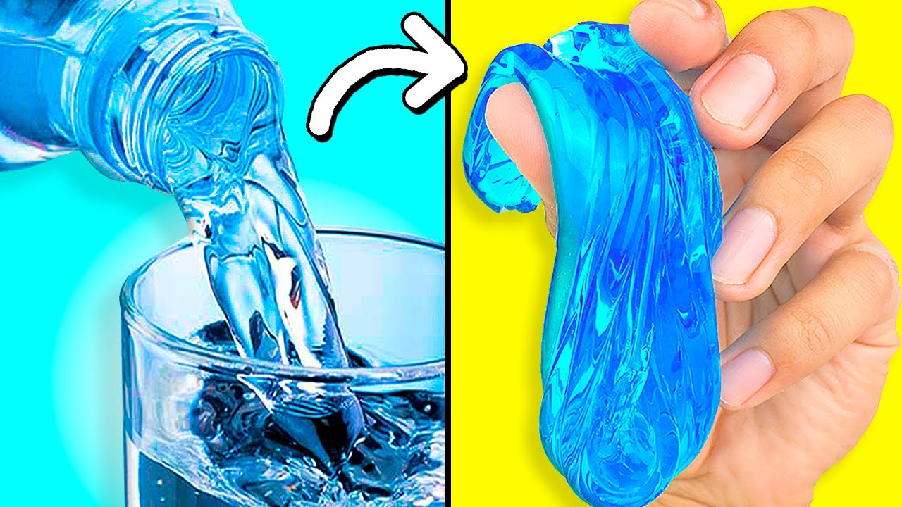 HAZ SLIME DE AGUA💦Probando Recetas SIN BORAX - YouTube