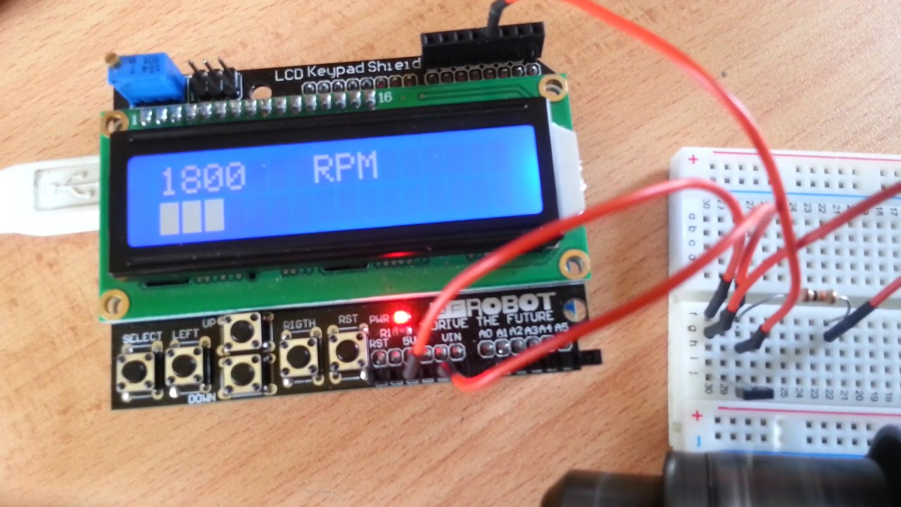 Arduino Rpm Hall Effect Youtube