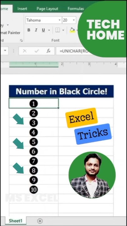 Number In Black Circle Ms Excel Excel Excelshorts Exceltricks Msexceltricks Techhome