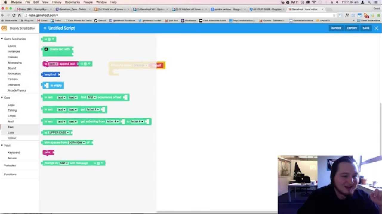 Gamefroot: How to make an easy script - "Hello World!" - YouTube