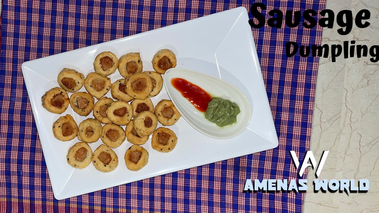Sausage Dumpling | সসেজ ডাম্পলিং | Amena's World - YouTube
