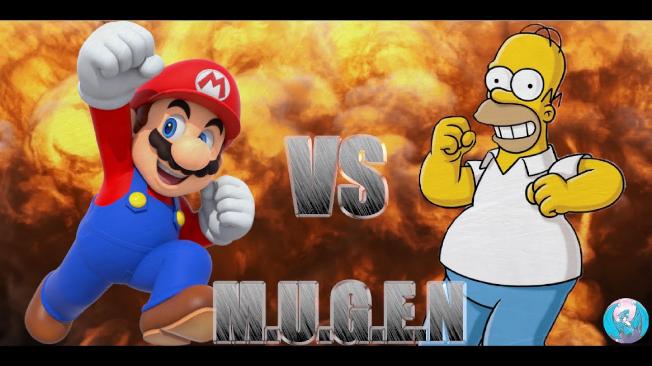 MUGEN - Request by Matt24 - Mario ZM VS Homer - YouTube