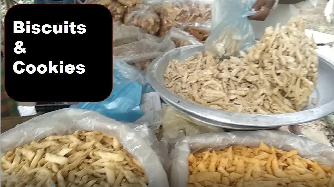 Sweet biscuits – Best street food|| coconut cookies || monaka || dry ...