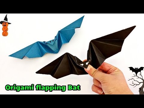 Paper Flapping Bat ll Making origami flapping Bat ll - YouTube