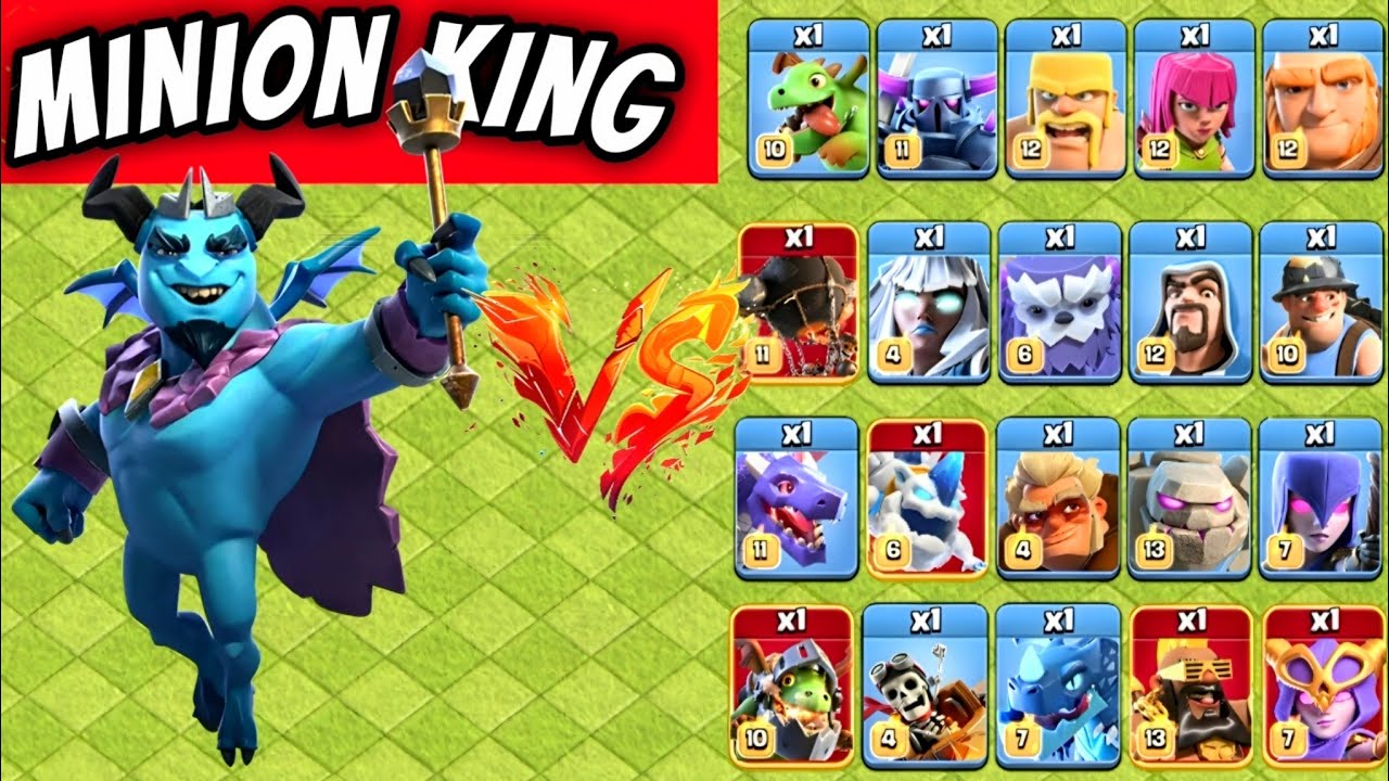 COC: The Minion King VS All Troops - YouTube