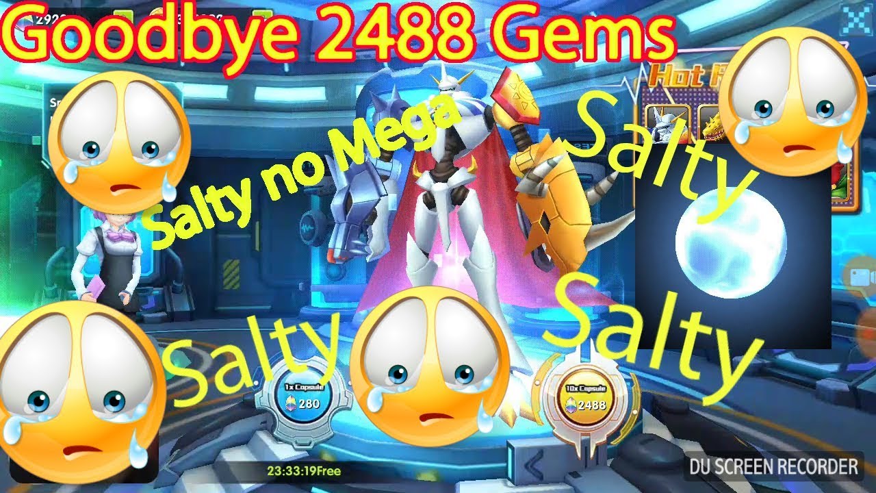 Data Squad Digimon Goodbye 2488 Gems.. Summon Welcome Saltyness 😭😭😭 ...