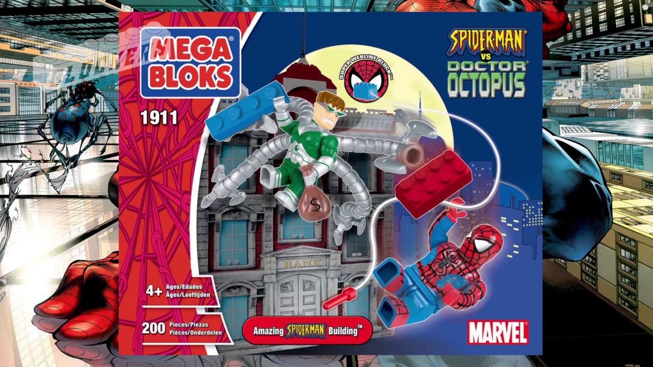 Mega Bloks Marvel Amazing Spider-man building 1911 Spider-man vs ...