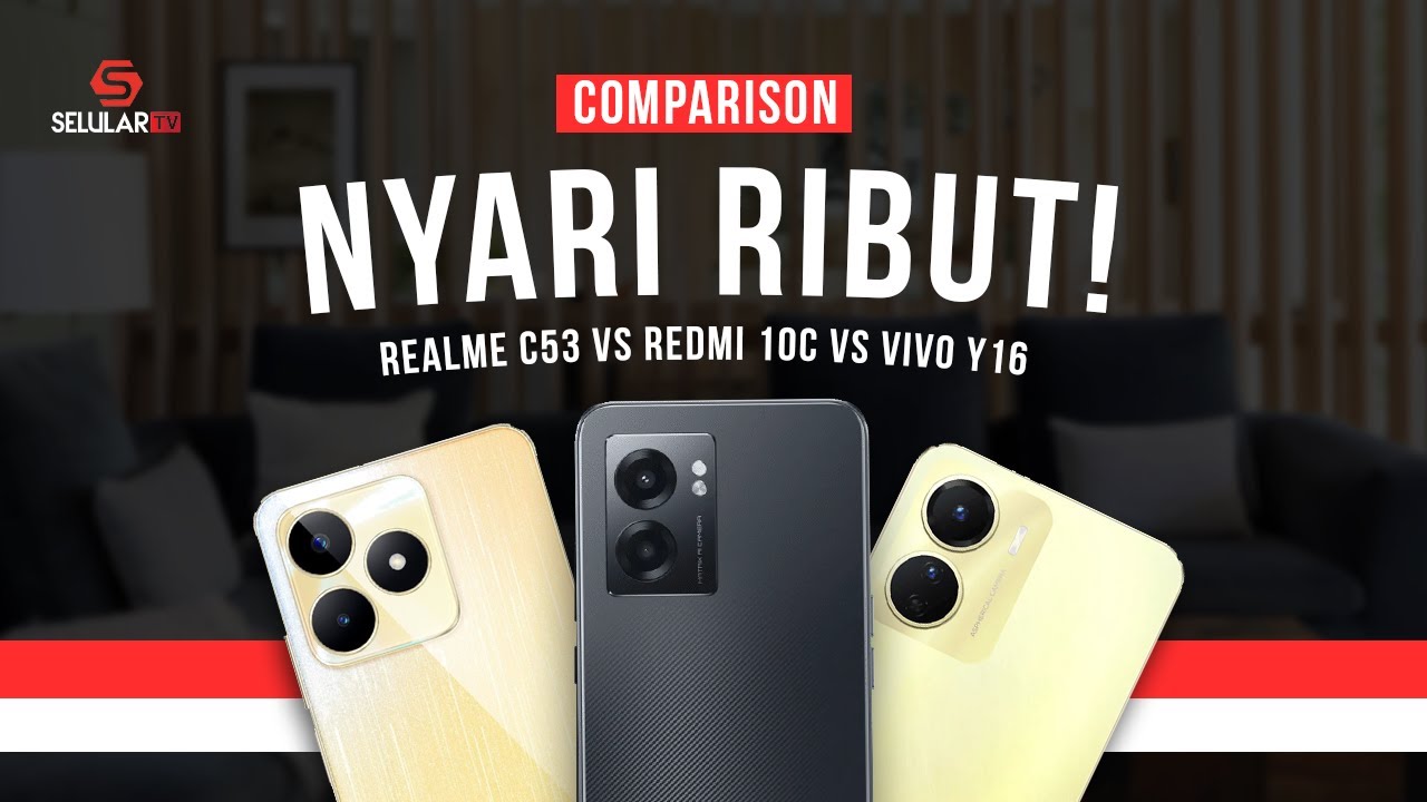 NYARI RIBUT! realme C53 VS Redmi 10C VS vivo Y16 - YouTube