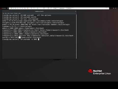RHCSA English | RH124| SA1 V7.2 | User Management in Linux P2 | USERADD & USERMOD Command ...