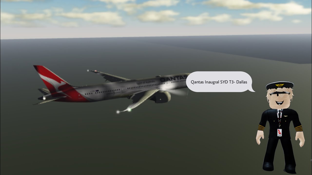 Qantas Flight SYD T3-Dallas Intl - YouTube