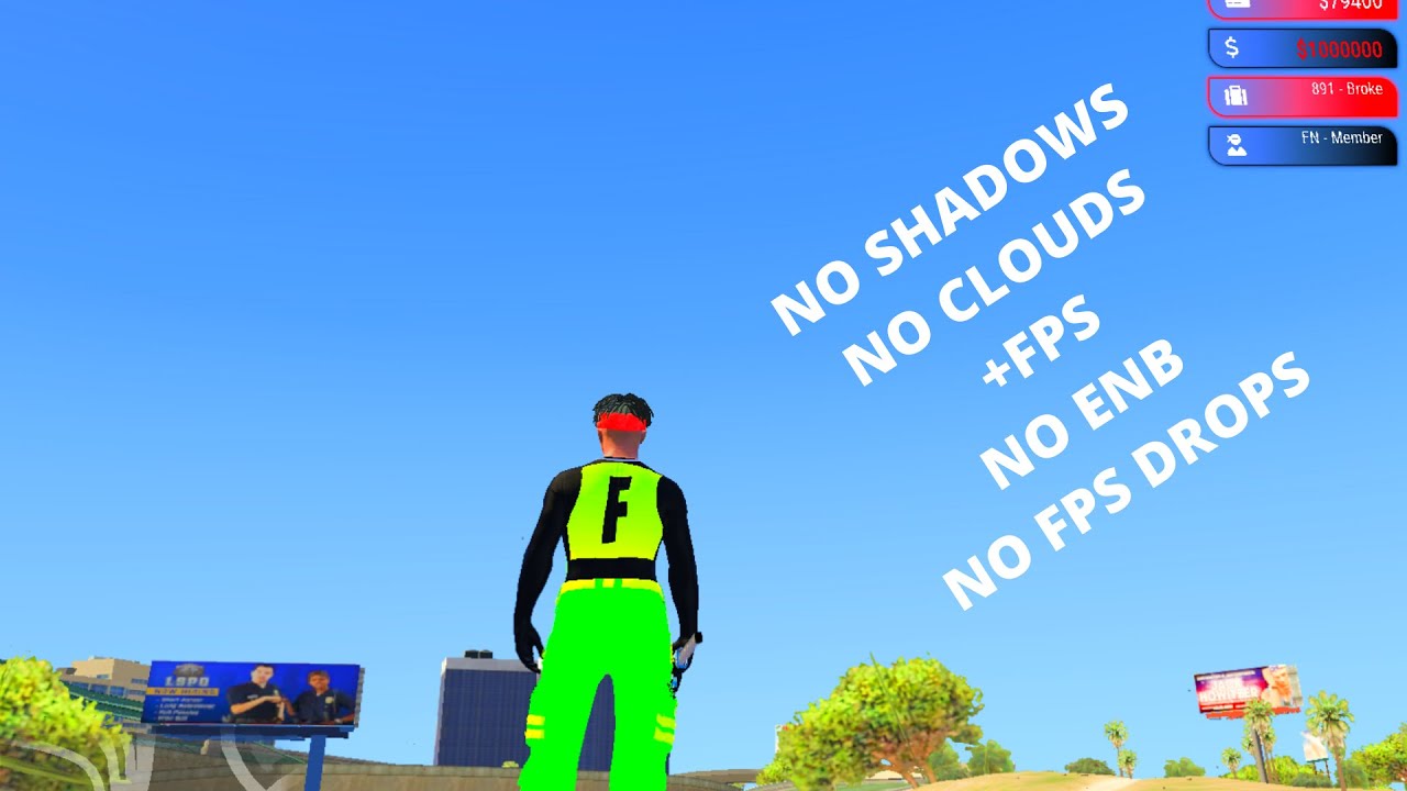 All day pack fivem +100 FPS, NO SHADOWS, NO CLOUDS, NO FPS DROPS! - YouTube
