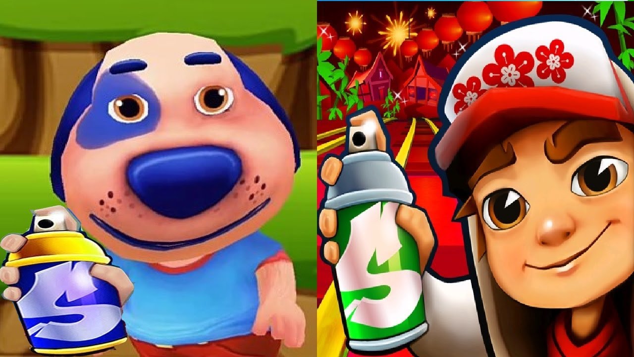 Subway Surfers Lunar New Year 2022 VS Talking Pet Cat Gold Run: (Subway ...