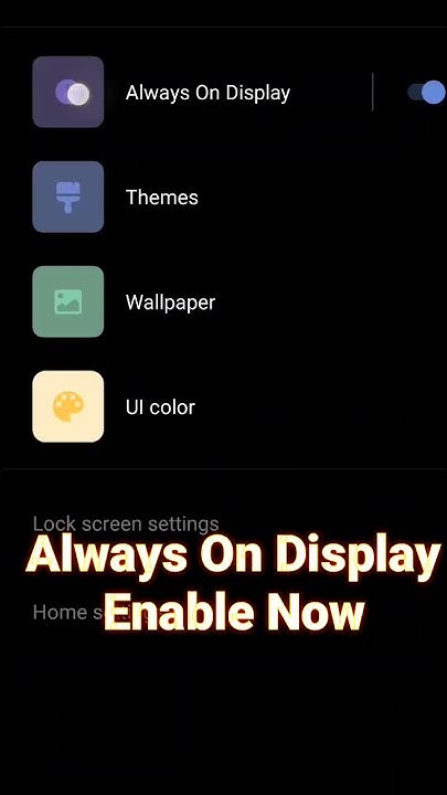 How To Enable Always On Display - YouTube