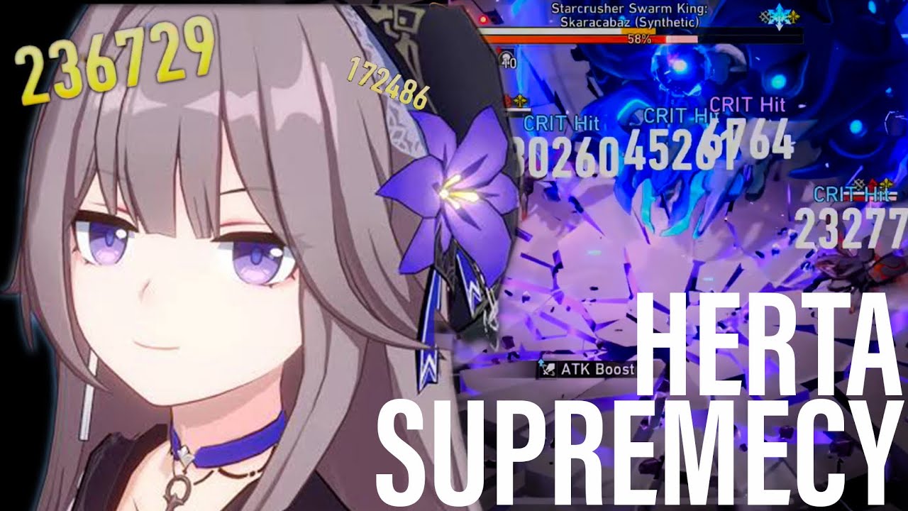 HERTA CRUSHES THE STARCRUSHER SWARM KING (New Weekly Boss, Honkai Star ...