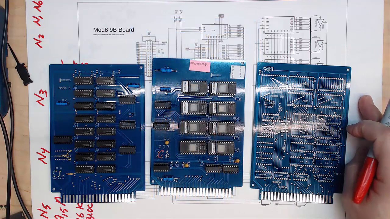 {42} MIL MOD8-9 1702A EPROM, 2113 RAM, 8316 ROM 4K Memory Board Address Decoding - YouTube