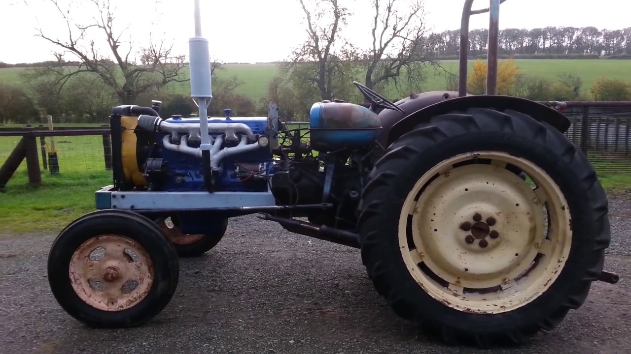 Fordson major 6 cylinder converted tractor first run. - YouTube