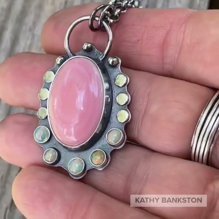 Pink Queen Conch Shell Pendant Necklace with Opals - YouTube