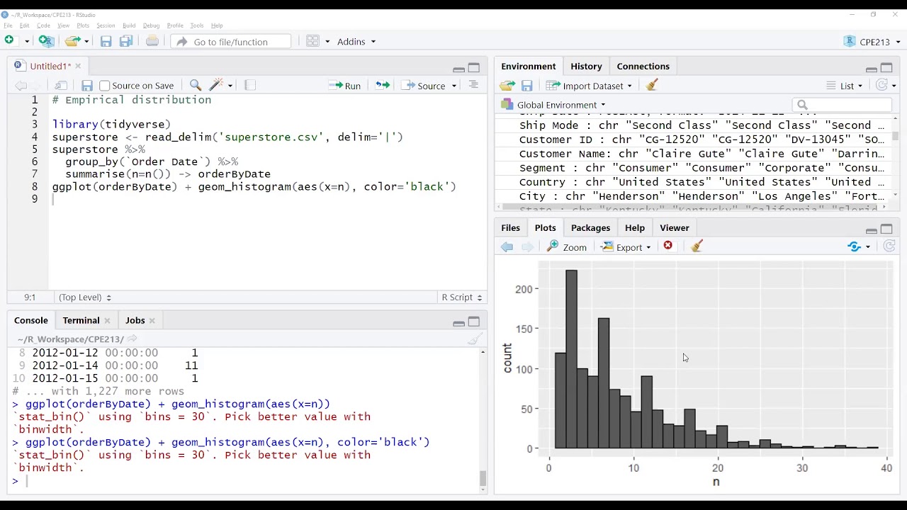 7-3) Lab: Modeling statistical distribution with R - YouTube