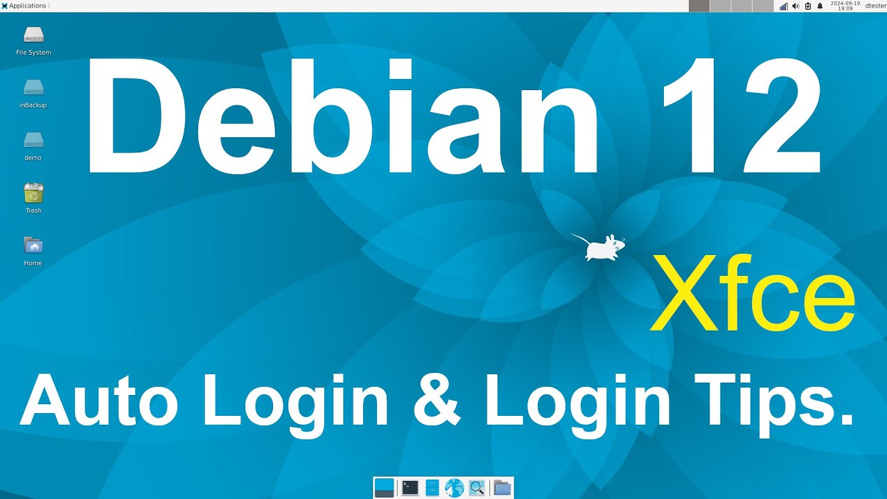 Debian 12 - Xfce - Auto Login & Login screen Tips. - YouTube