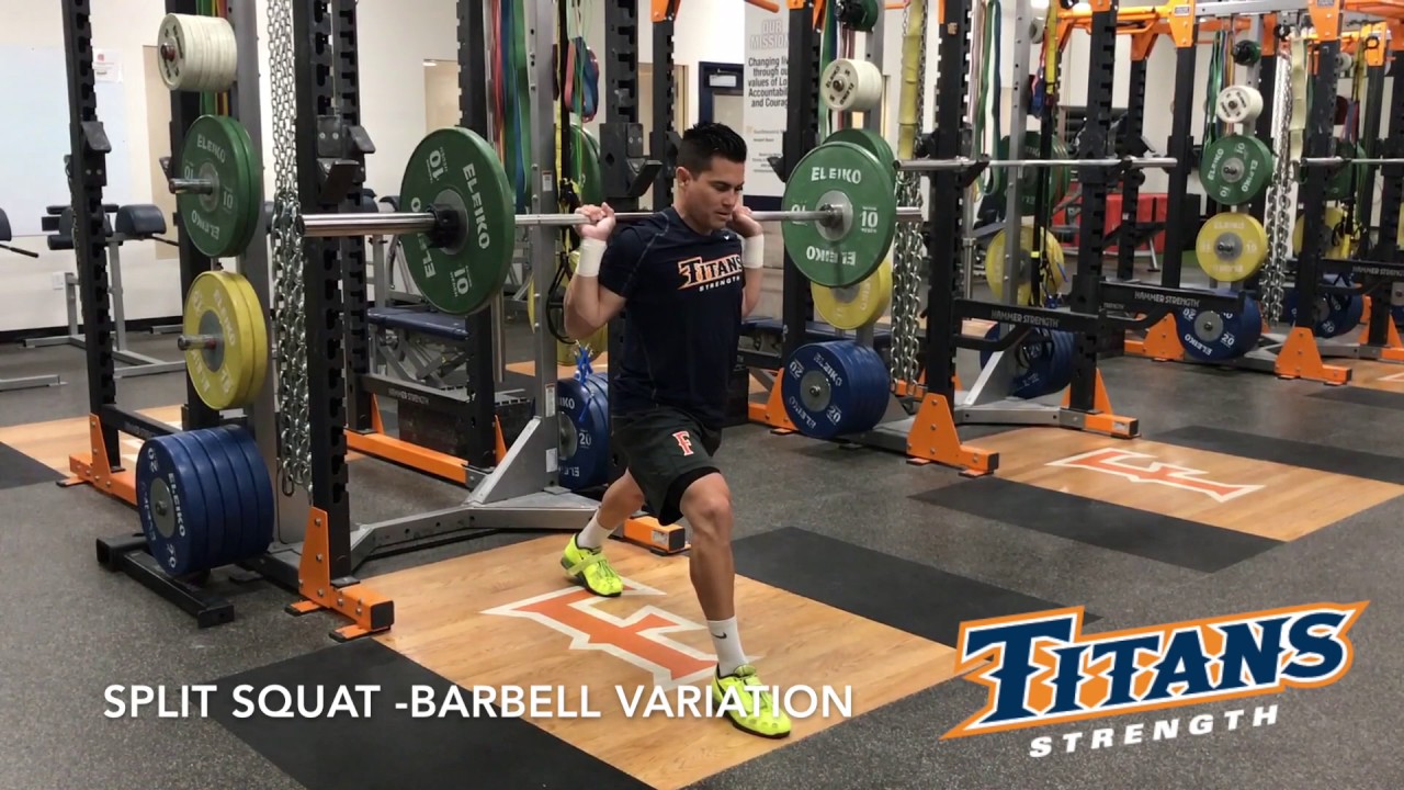Split Squat Barbell - YouTube