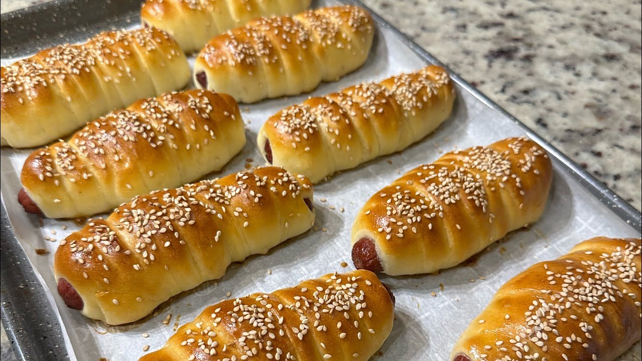Sosiskali Bulochka/ Soft and very tasty Sausages in the Daugh🔥 - YouTube