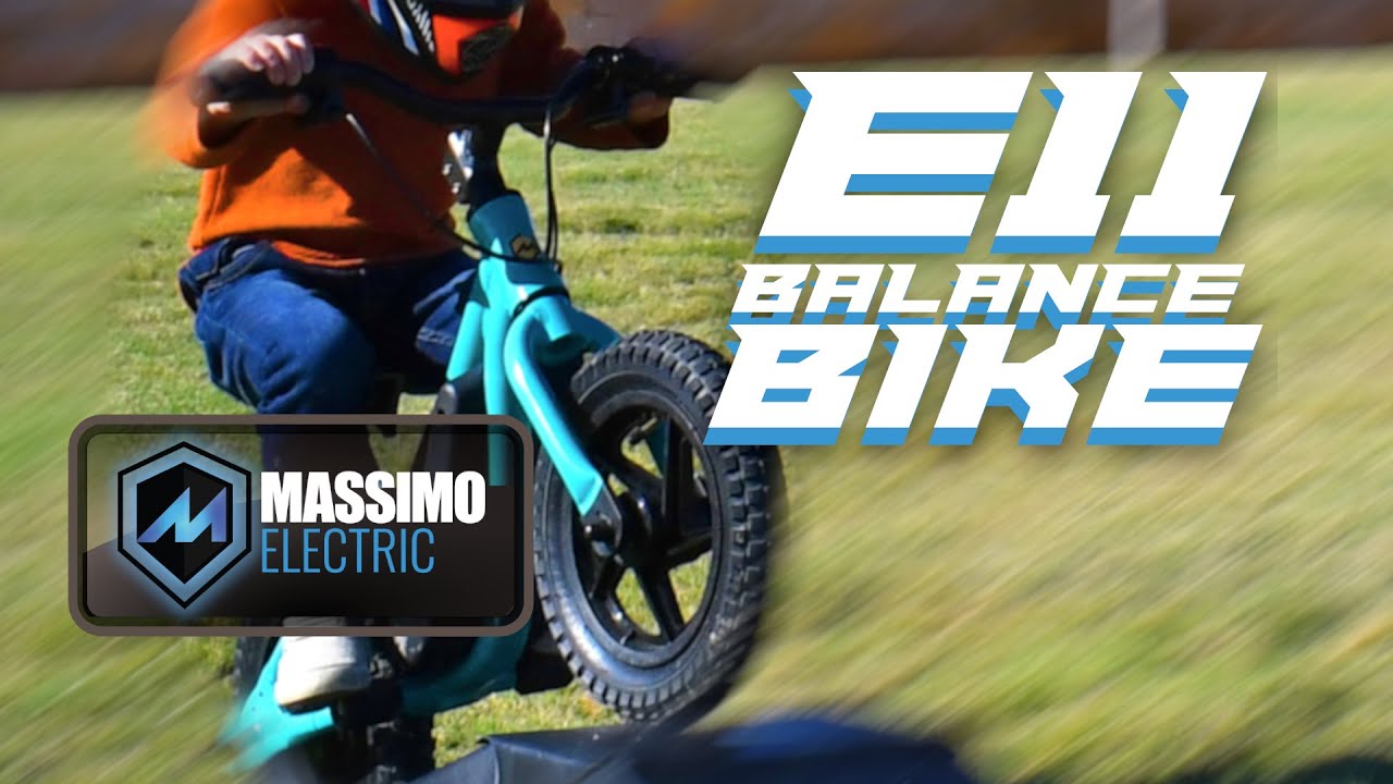 Massimo Electric E11 Balance Bike | 150W Hub Motor, 2 Speed 4-9mph, 3 ...