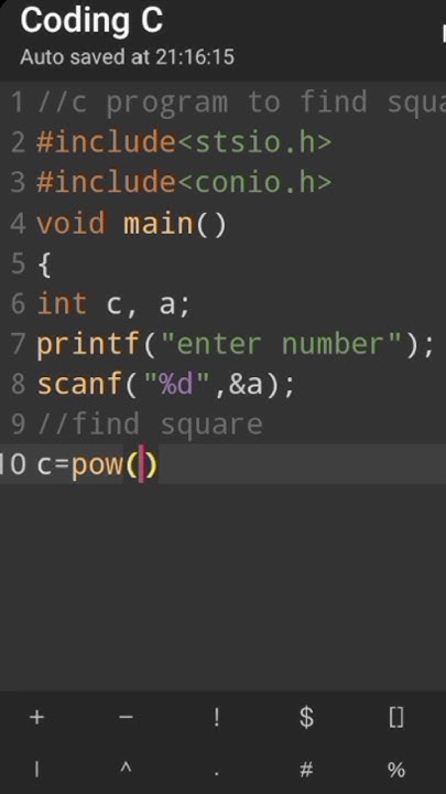 c program to find square of a number #shorts#clanguage #viral - YouTube