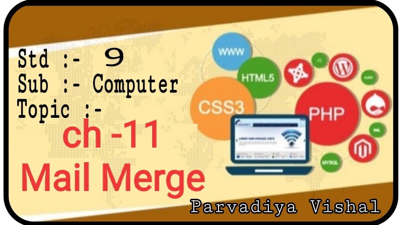 #Std 9 Computer |# Chapter 11 Mail Merge - YouTube