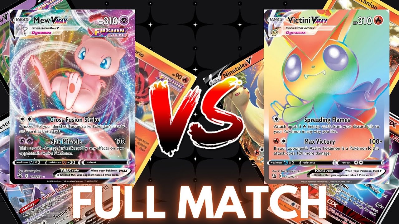 VICTINI VMAX VS MEW VMAX FULL MATCH POKEMON PTCGO - YouTube