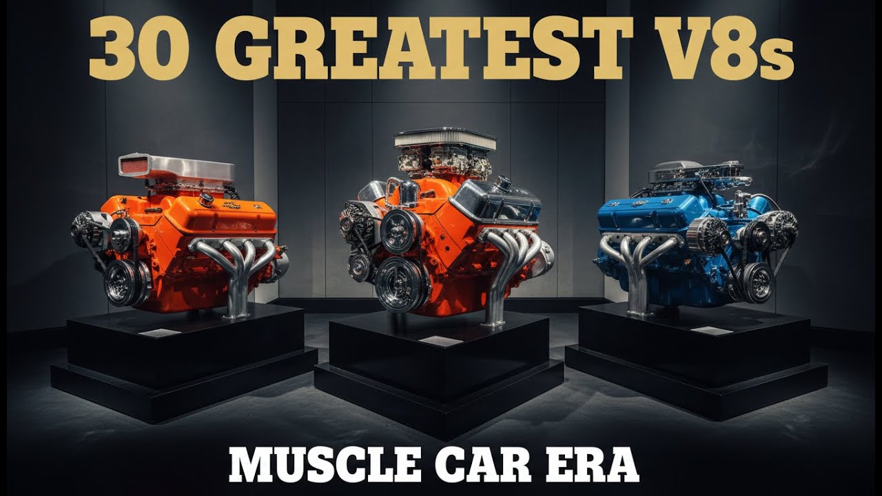 30 Greatest V8 Engines From Muscle Car’s Golden Era - YouTube