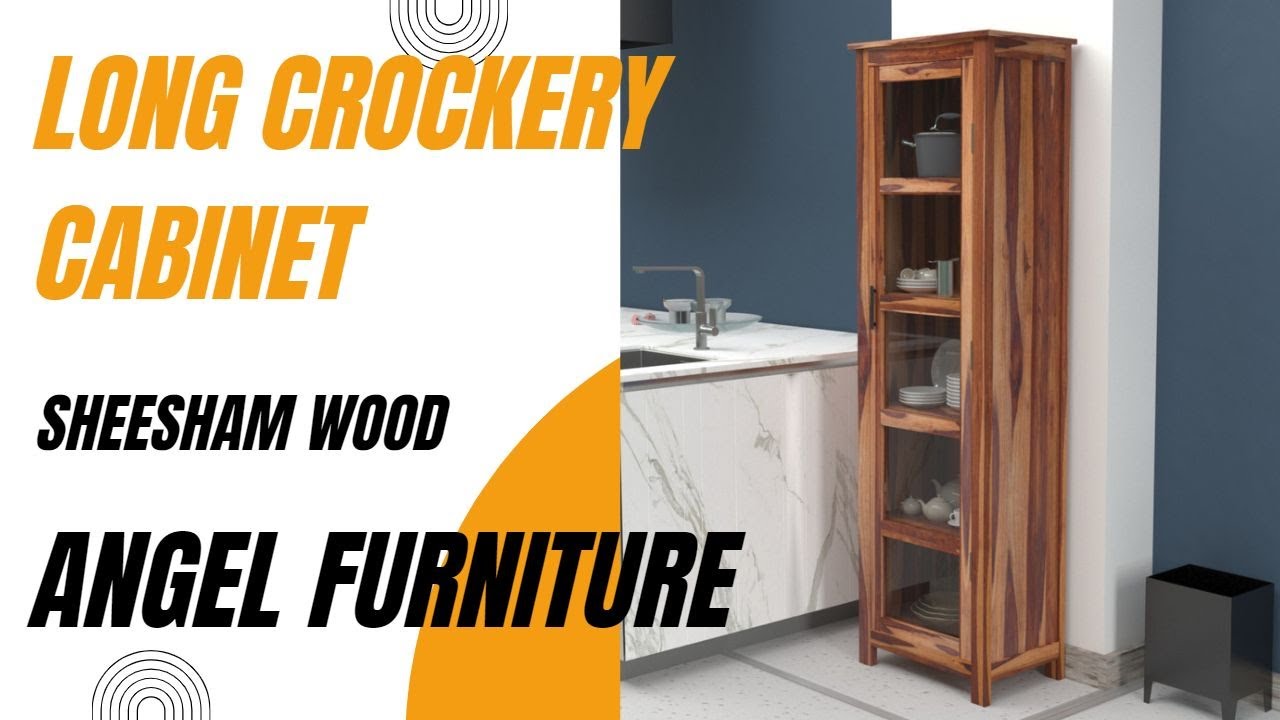 Angel Furniture Long Baltimore Sheesham Wood Crockery Cabinet - YouTube