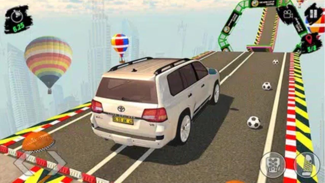 Land Cruiser Prado Mega Ramp Car Game | Car Video Games for Kids - YouTube