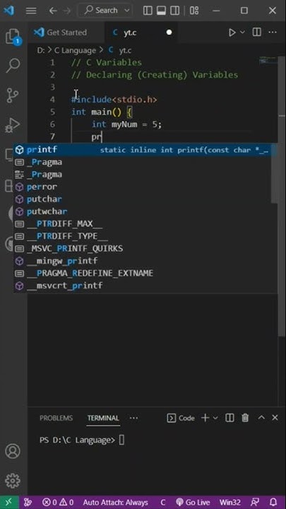 Declaring Variables In C Language | C Language Beginner #youtubeshorts #shorts #clanguage - YouTube