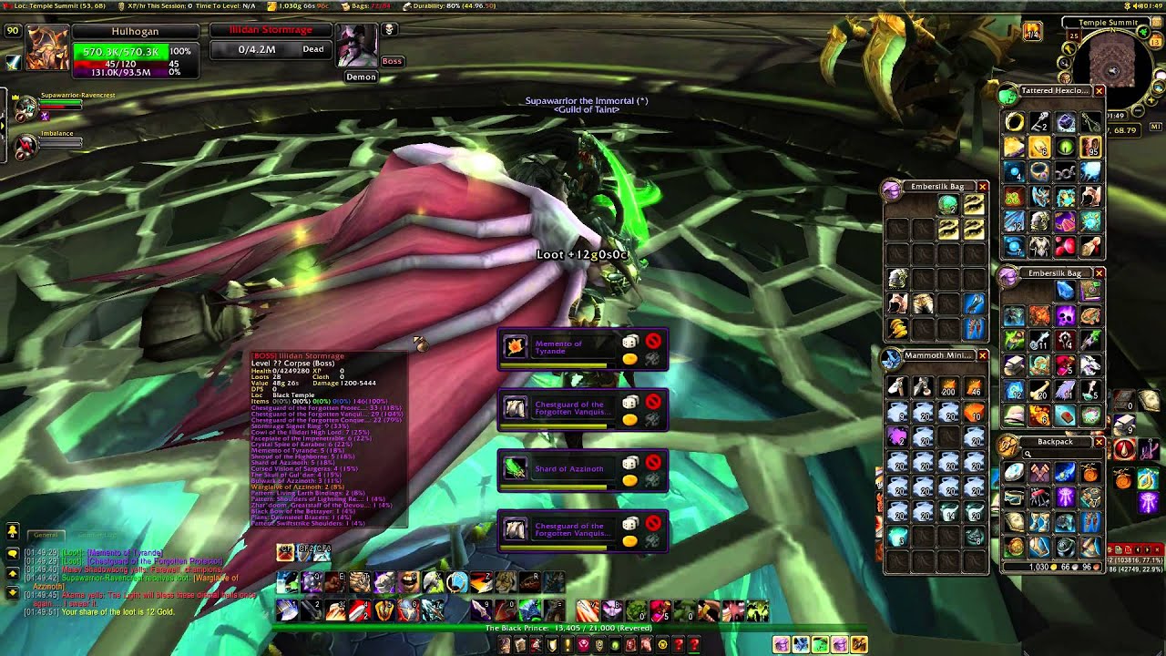 Another Warglaive offhand drop - Illidan Stormrage - World of Warcraft ...