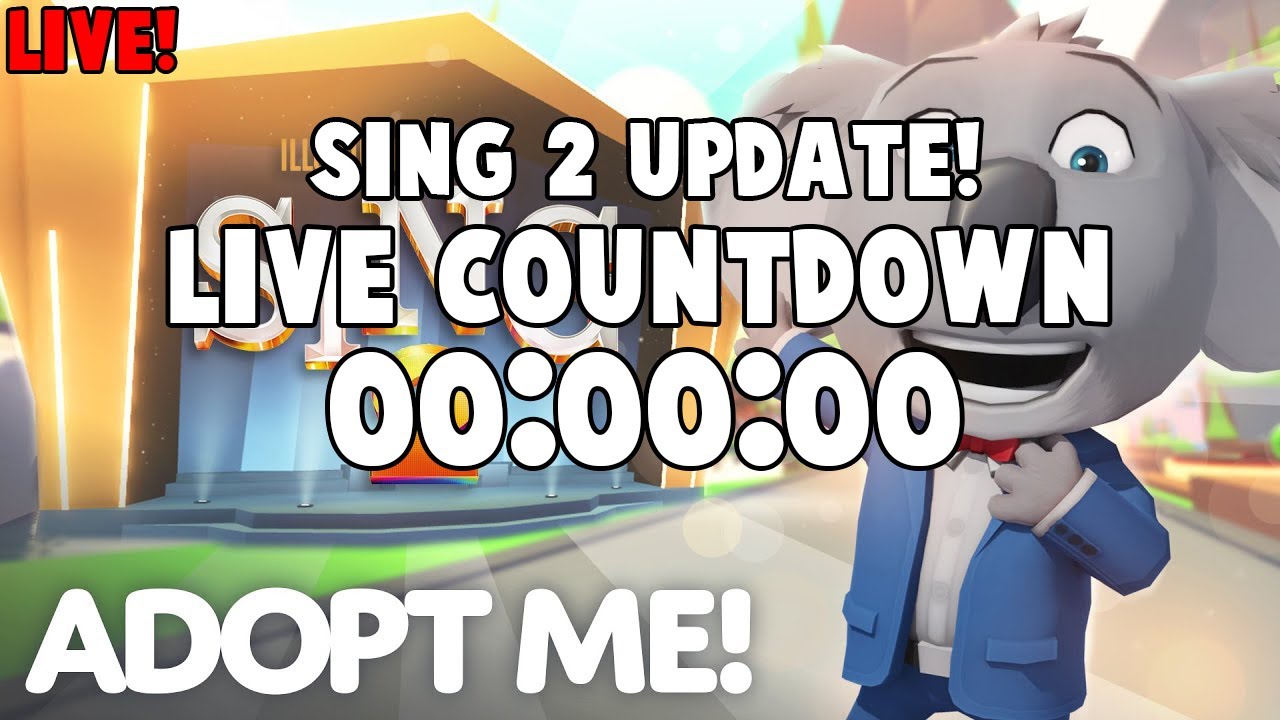 🔴LIVE! ADOPT ME SING 2 UPDATE OFFICIAL COUNTDOWN! NEW GALAXY HELMET ...