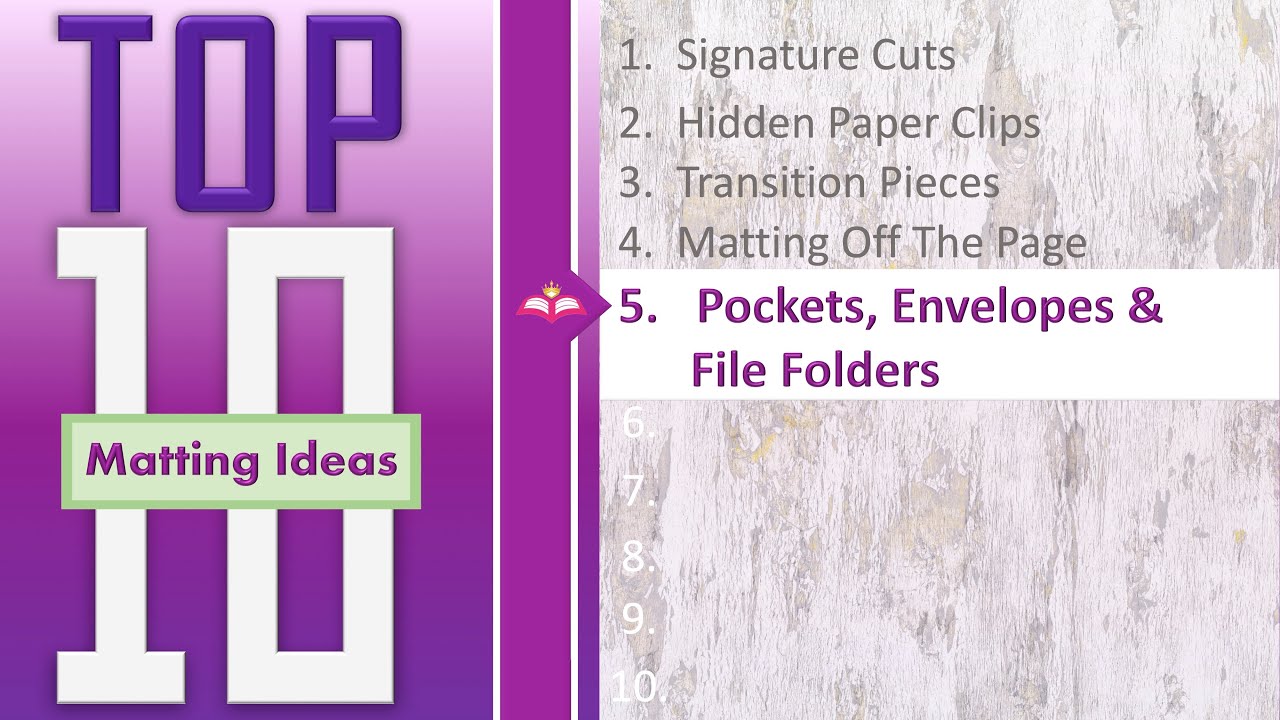 Top 10 Matting Ideas: #5 Pockets, Envelopes and File Folders - YouTube