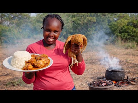 OUTDOOR 🇰🇪 CHICKEN COOKING 🧑‍🍳// BOILED CHICKEN AND UGALI