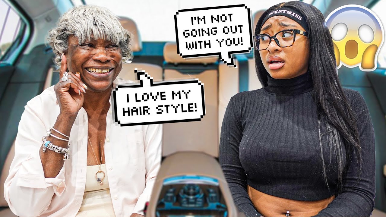 Wearing My Wig Backwards In Front Grand Daughter In Public PRANK! - YouTube