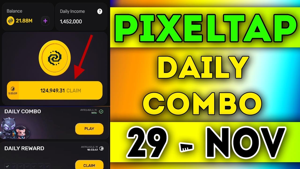 Pixel Tap Daily Combo 29 nov 2024 | Today Pixeltap By Pixelverse Daily ...